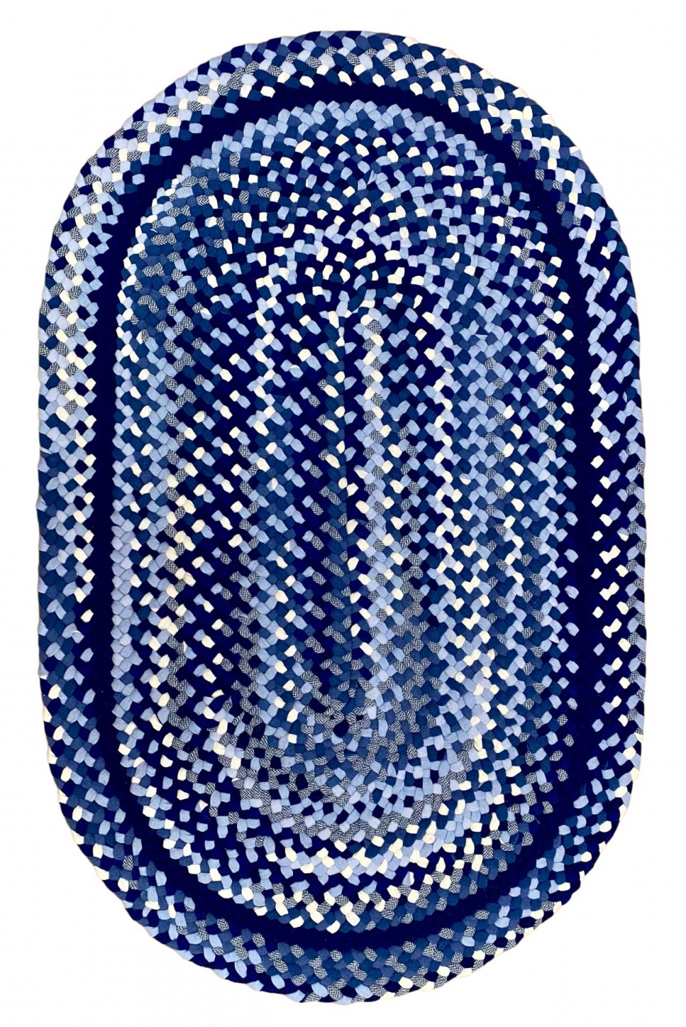 3' x 5'1" "Charlotte" Pastel Oval Wool Braided Rug