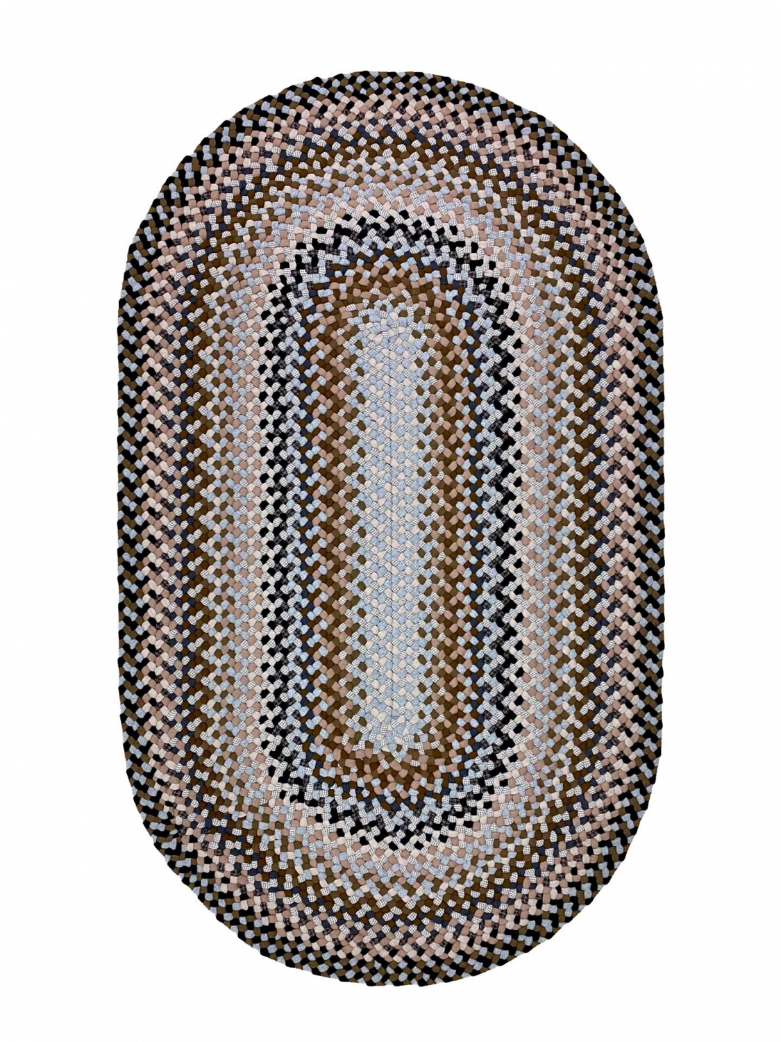 3' x 5' "Lewis" Oval Wool Braided Rug - Country Braid House