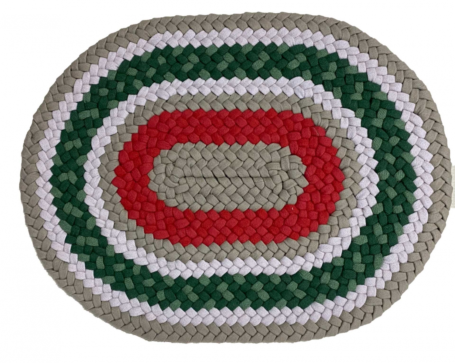 2'2" Octagon Wool Braided Table Mat - Country Braid House