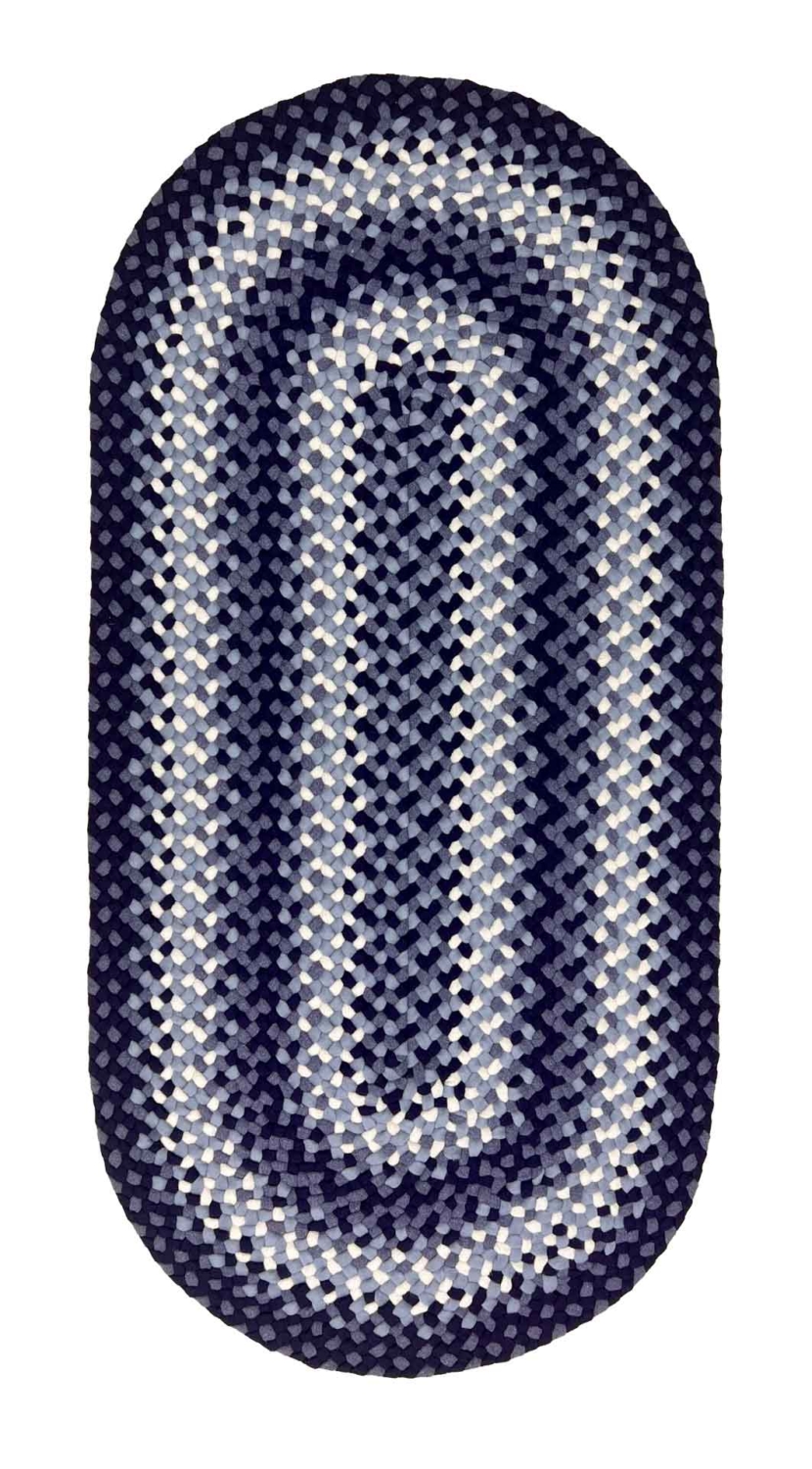 Beautiful 2' x 4'1" Purple Wool Braided Rug