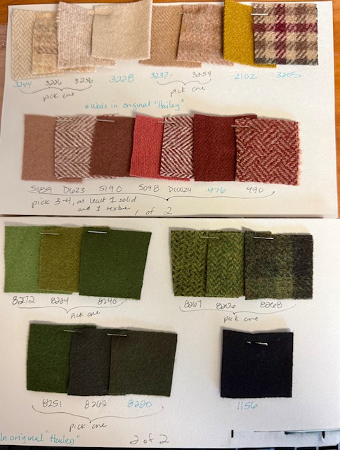 Custom Wool Color Samples - Country Braid House